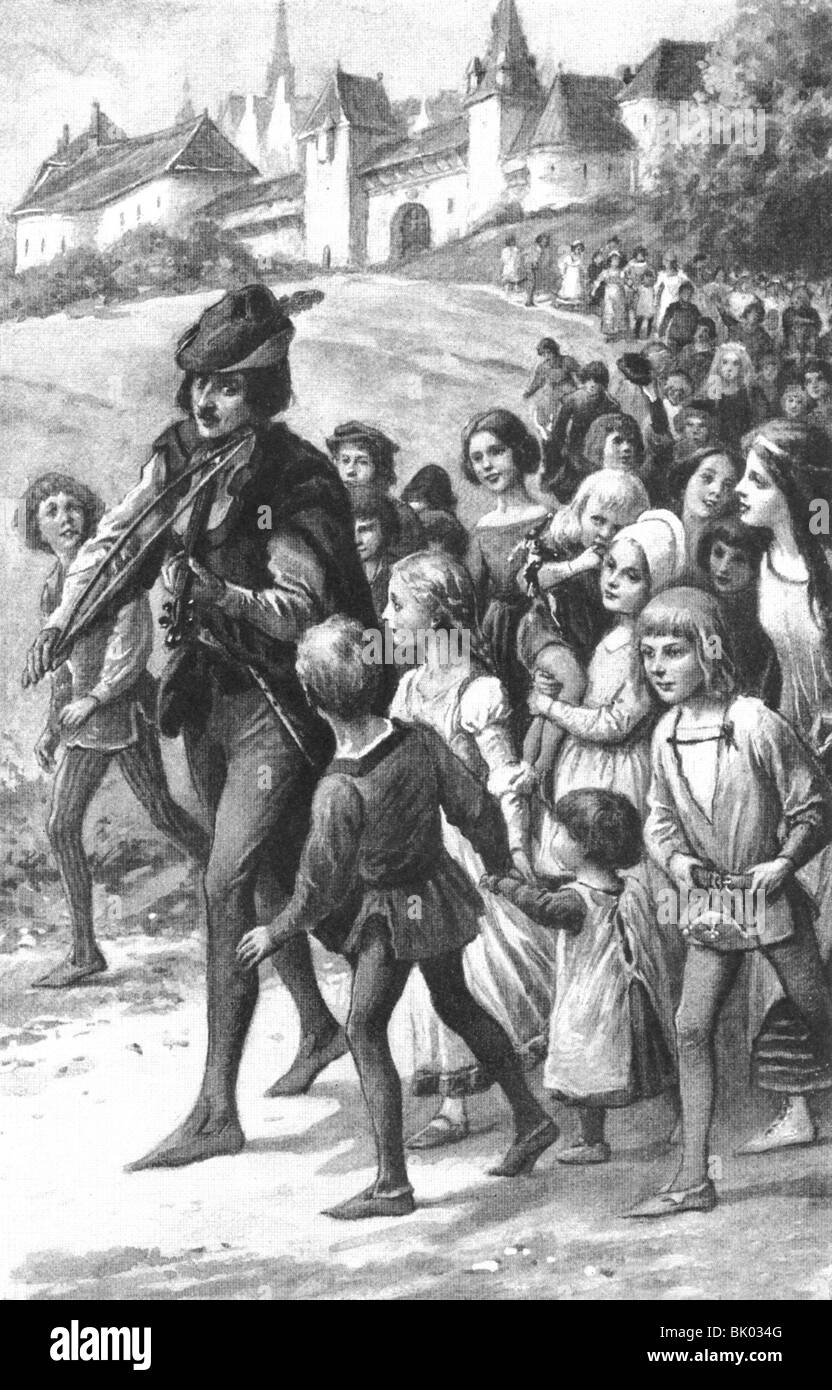 The rat catcher taking the children hi-res stock photography and images ...