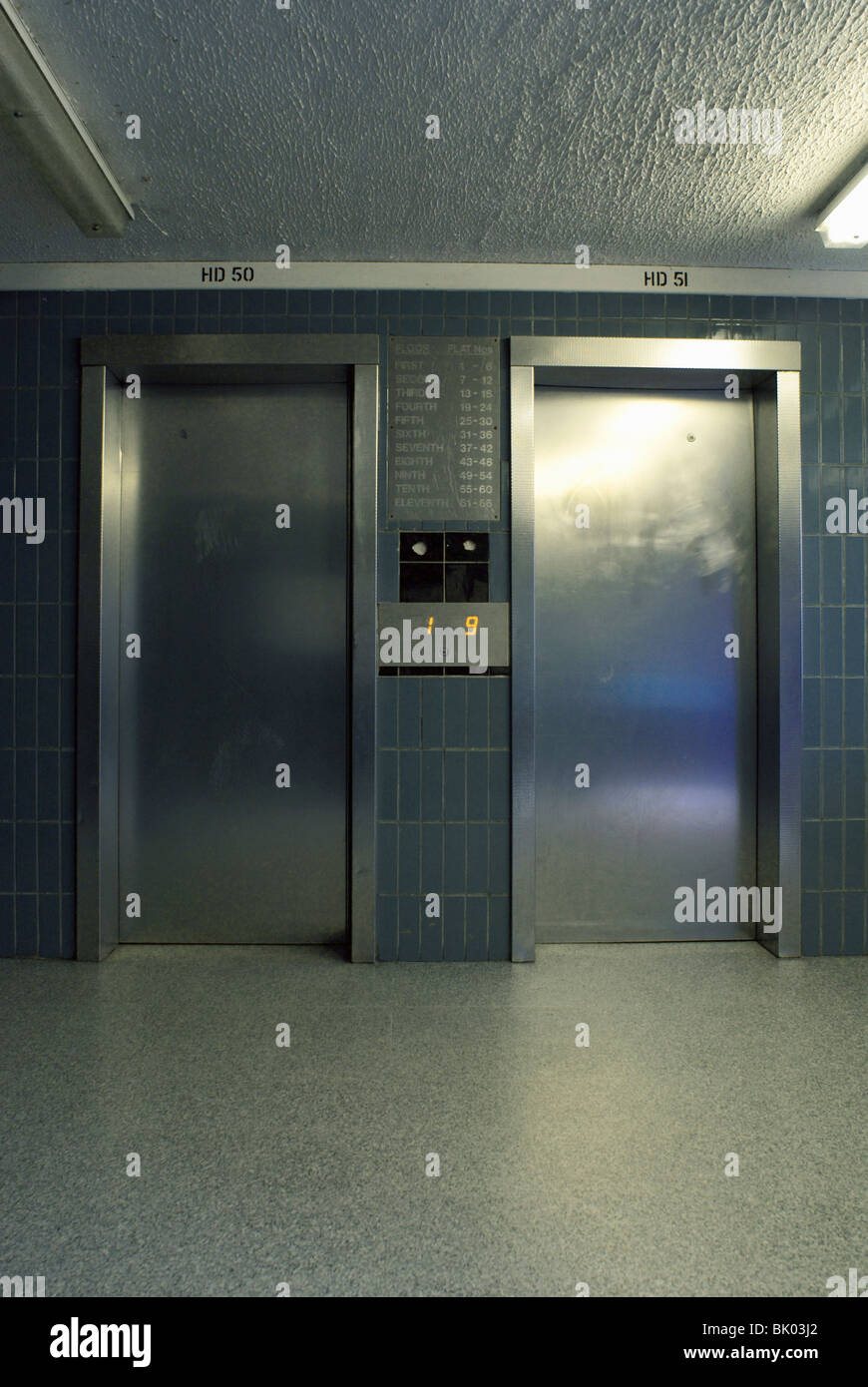 Two lift doors Stock Photo - Alamy