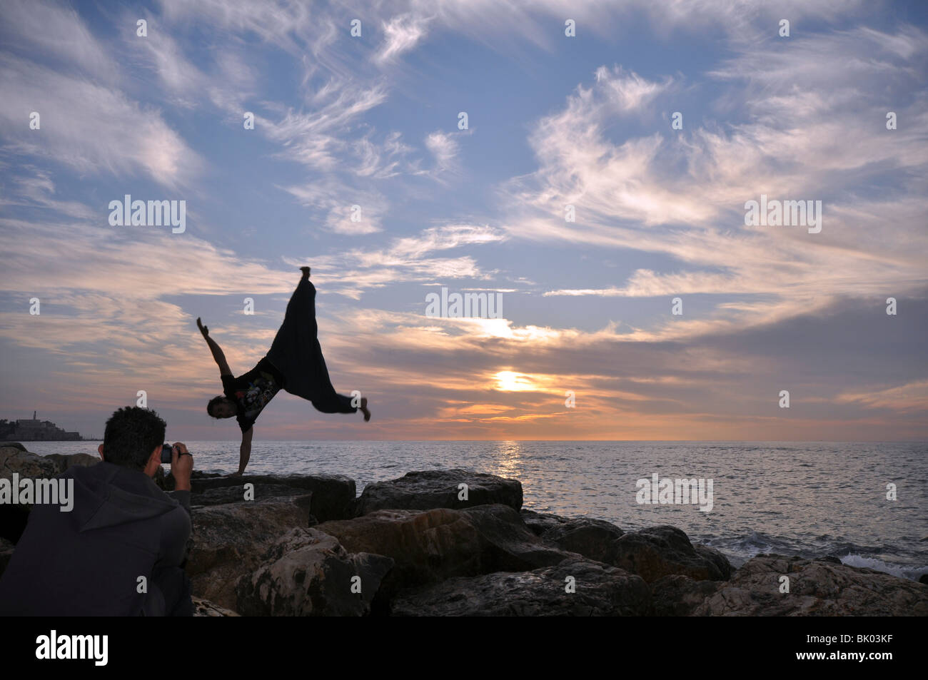 Israel, Tel Aviv drum beach, Beach party Stock Photo - Alamy