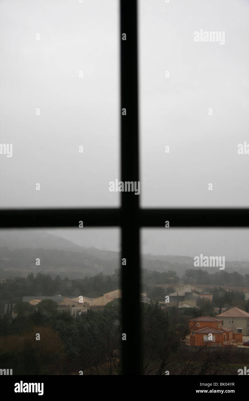 Desolate view through window hi-res stock photography and images - Alamy
