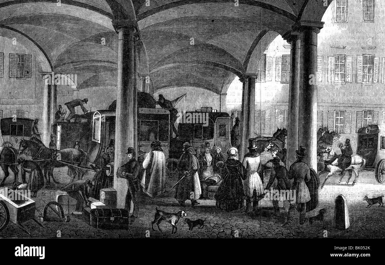 mail / post, post stations, building of the Thurn and Taxis Post ...