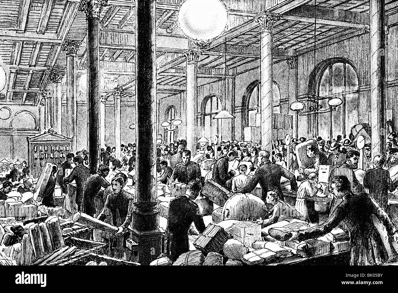 Parcel counter Black and White Stock Photos & Images - Alamy