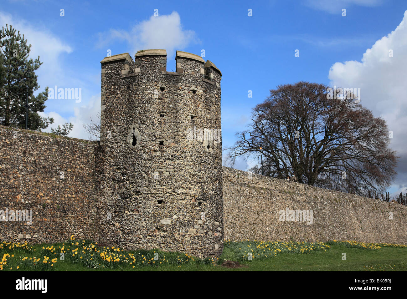 Canterbury Medieval Fortification Walls Kent United Kingdom Stock Photo ...