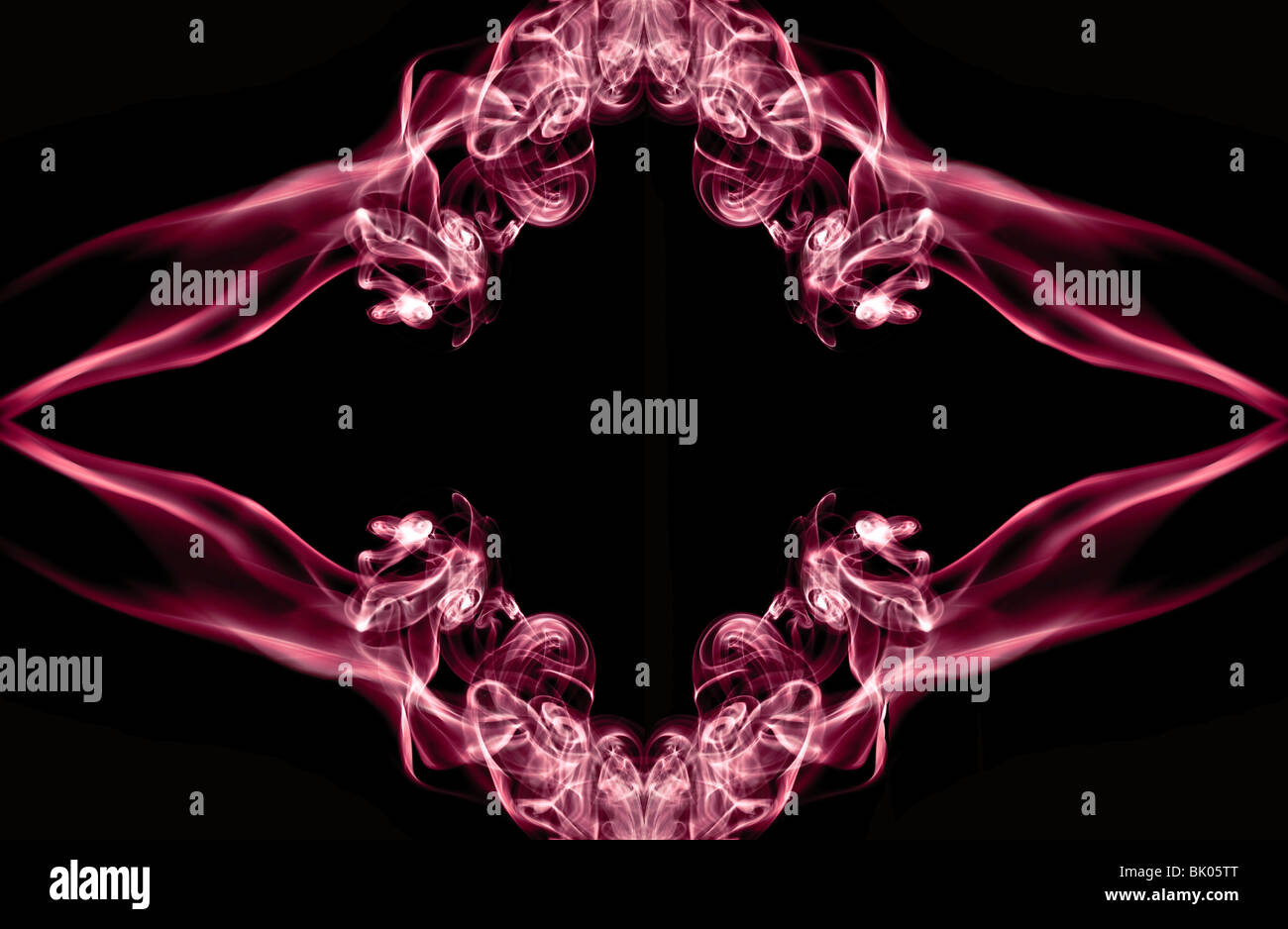 Incense smoke, abstract shape on black background Stock Photo - Alamy