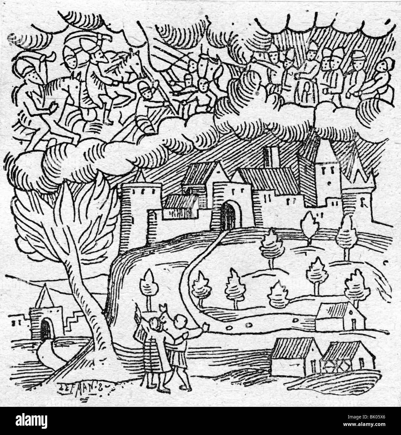 Woodcut fantasy hi-res stock photography and images - Alamy