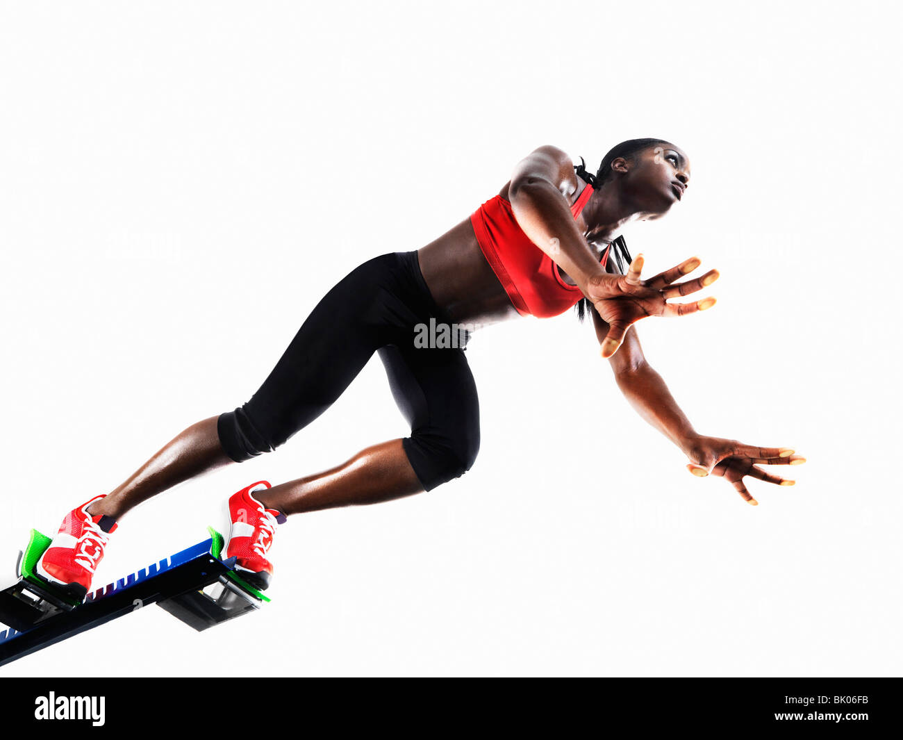 Female athlete running cut out hi-res stock photography and images - Alamy