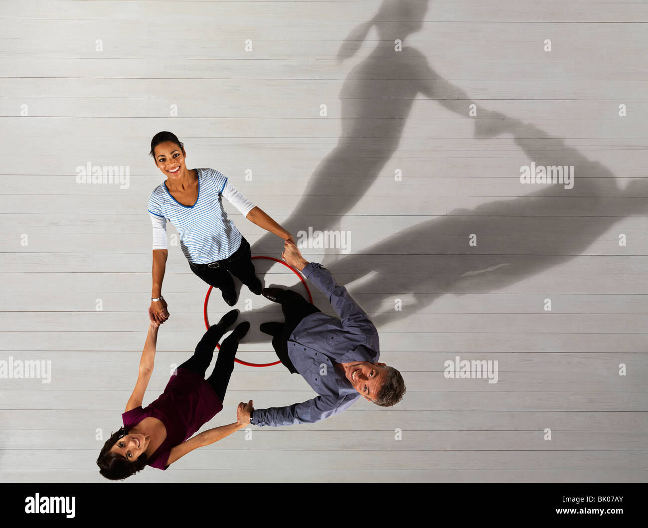 Business men and women in circles Stock Photo - Alamy