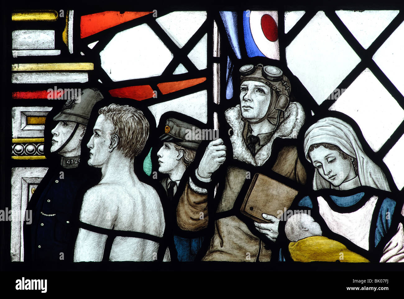 World War II memorial window, St. Editha`s Church, Tamworth ...