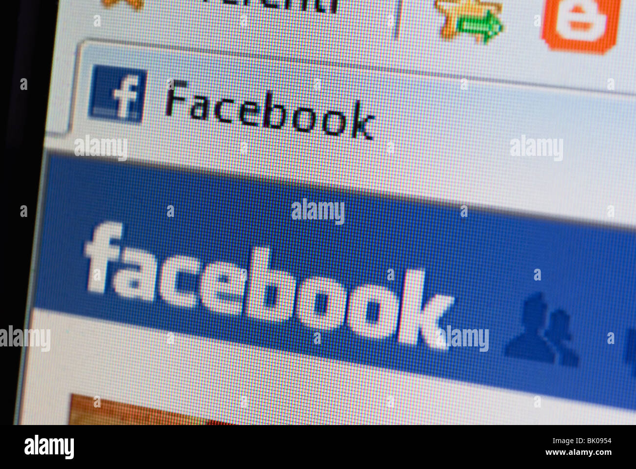 screenshot of facebook social networking website Stock Photo - Alamy