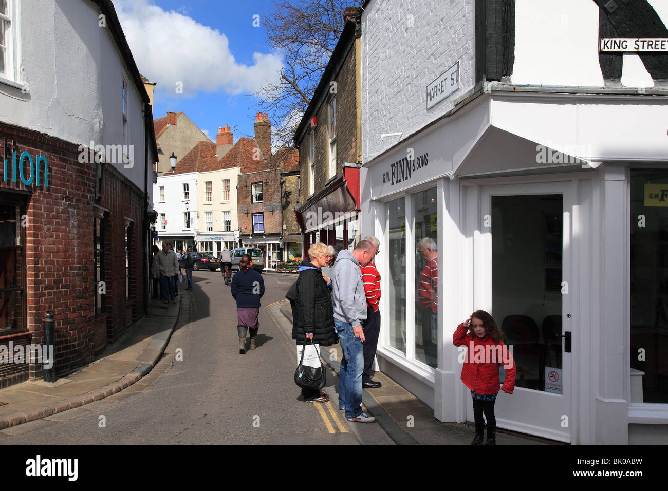 Market and King Street in Sandwich Town Kent United Kingdom Stock Photo ...