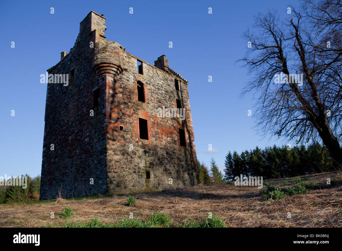 Greenknowe Tower, near Gordon, Scottish Borders Stock Photo - Alamy