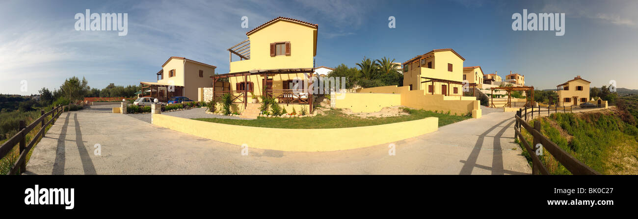 A small development of modern houses, Crete Greece Stock Photo - Alamy