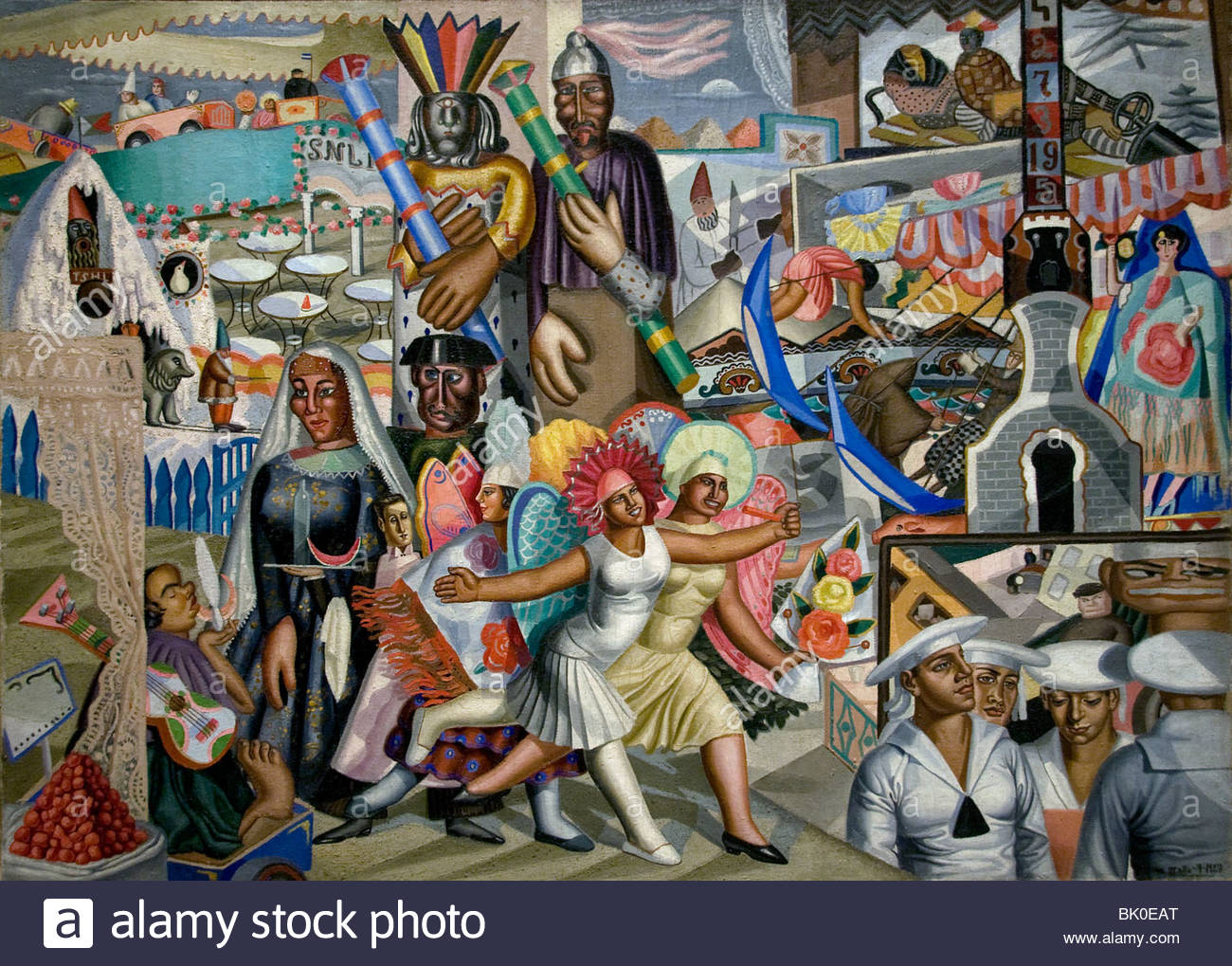 Maruja Mallo Spain Spanish Painter Street Festival Madrid 1927 Stock ...