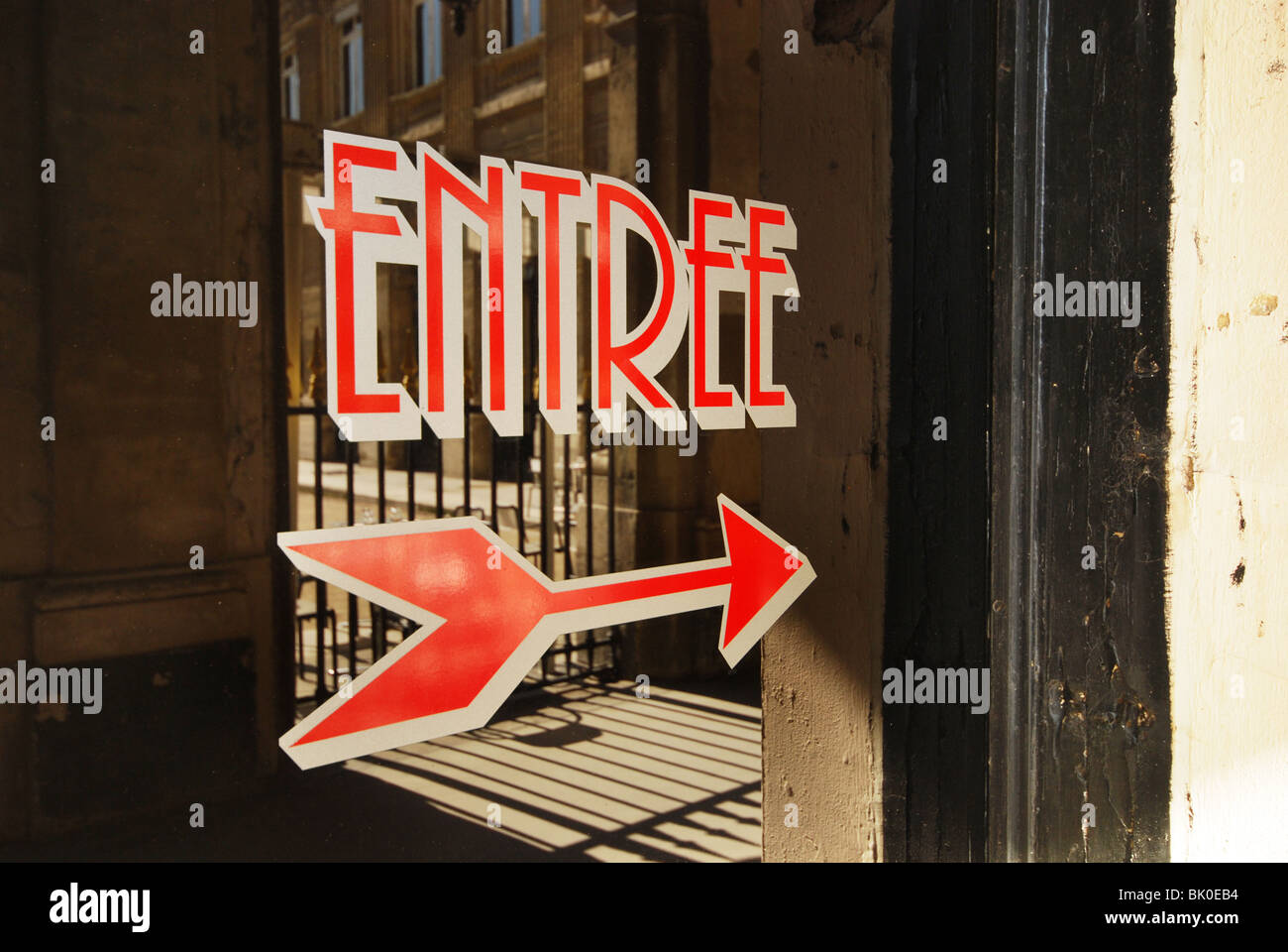 entry sign Paris France Stock Photo - Alamy