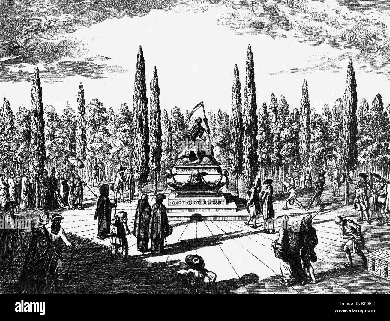 allegories, death, "Equality of all Estates", etching by Daniel ...