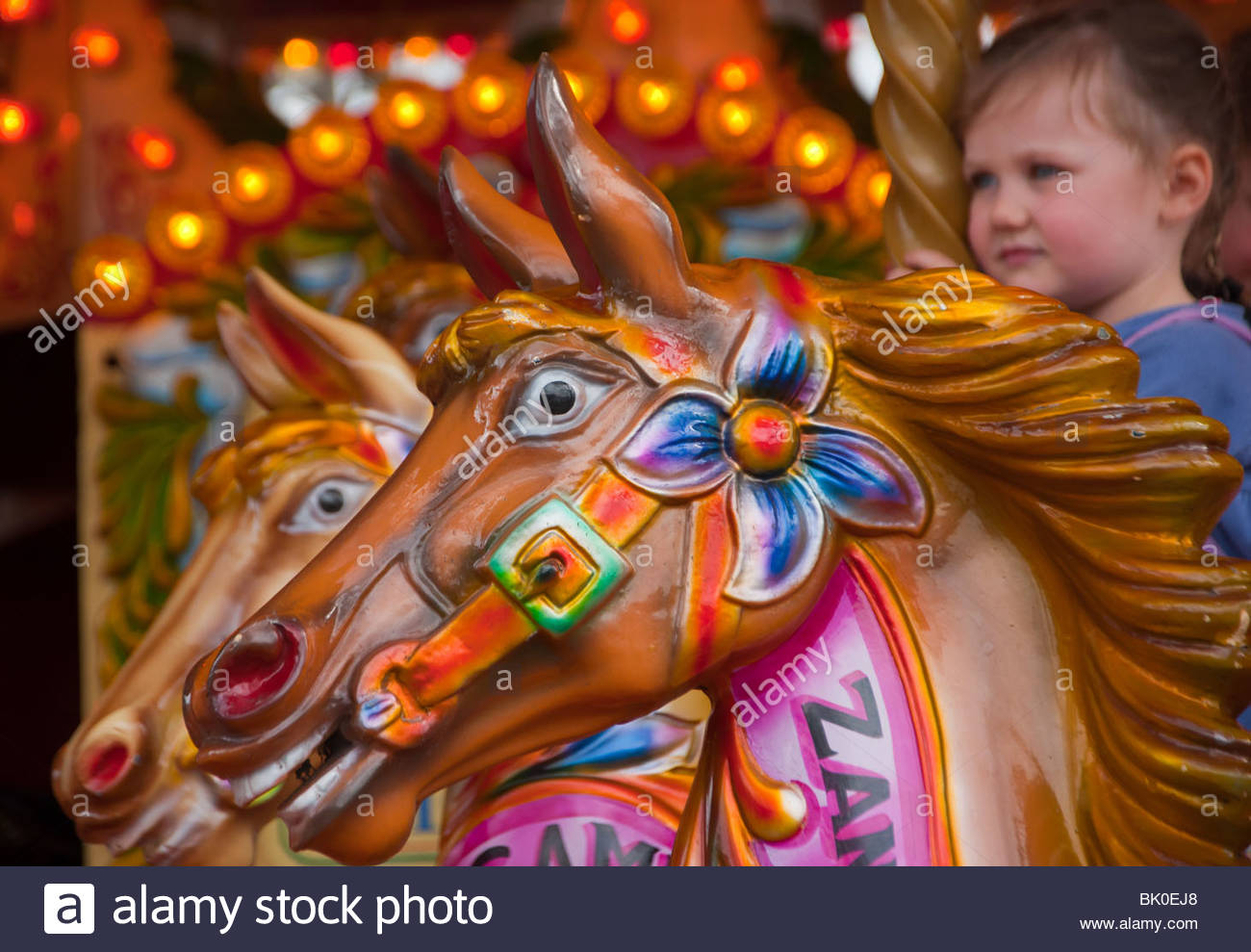 Children Fairground Carousel Horses High Resolution Stock Photography ...
