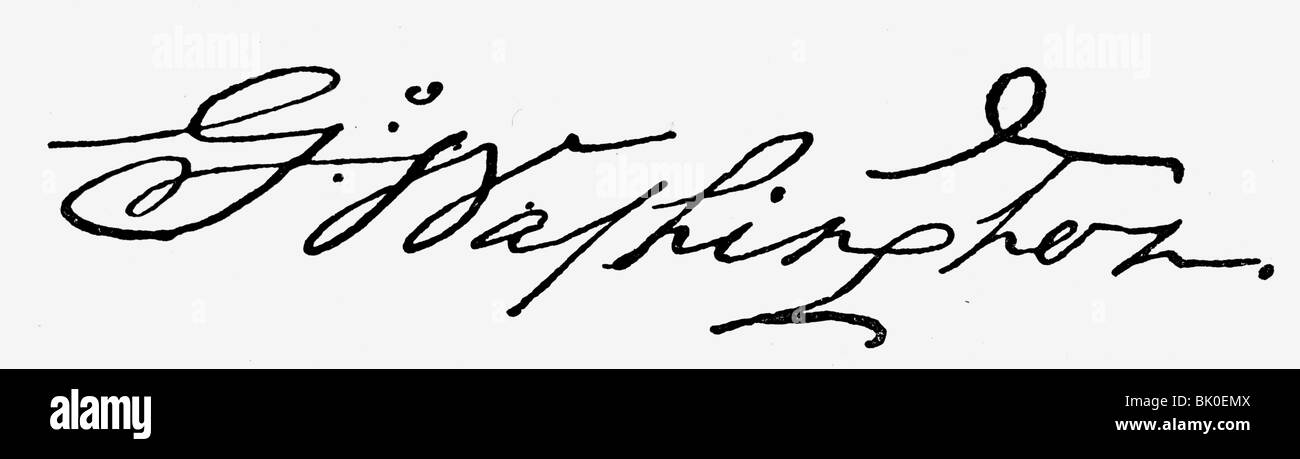 General george washington signature hi-res stock photography and images ...