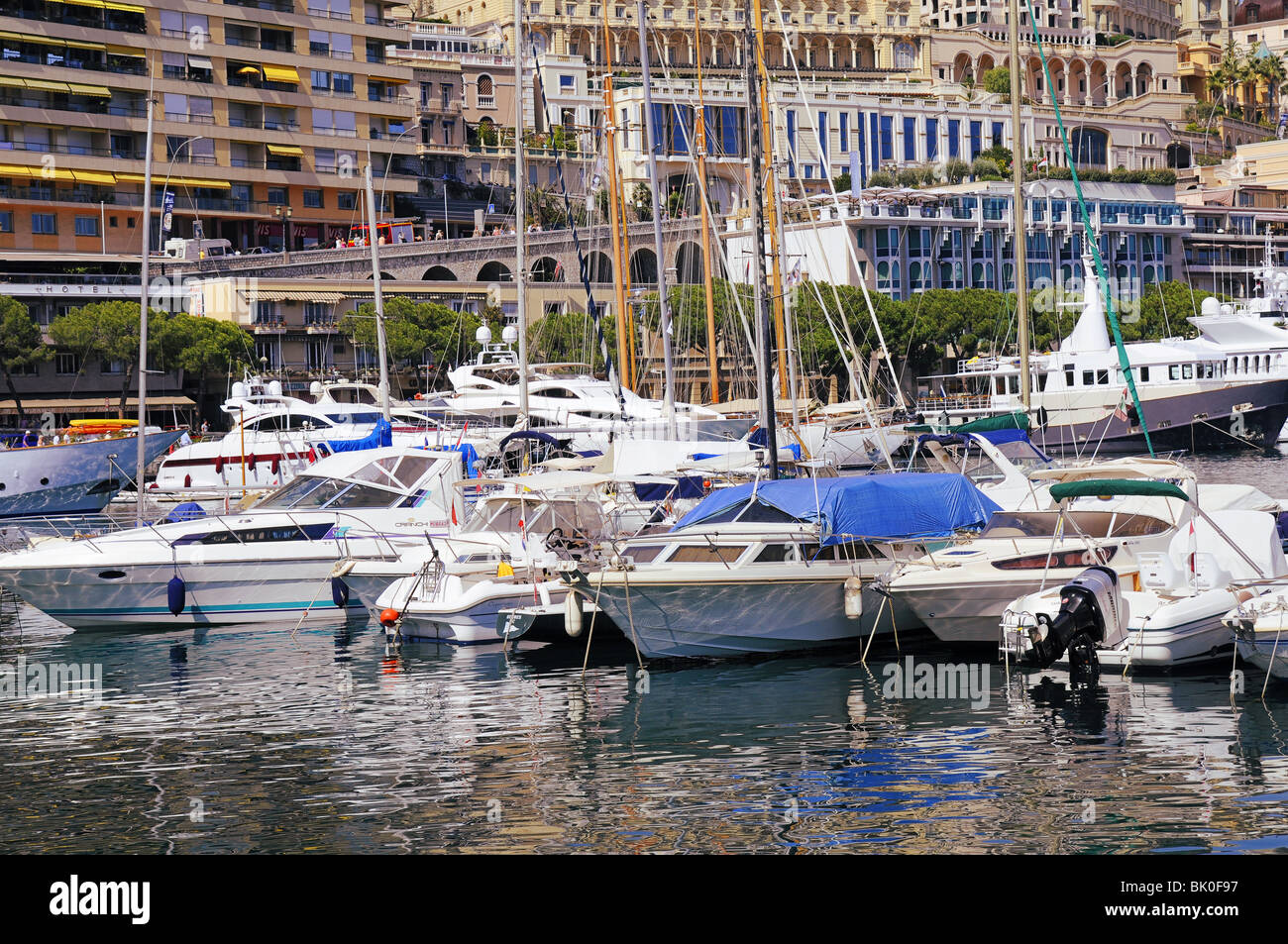 Luxury yachts in Monaco harbor Stock Photo - Alamy