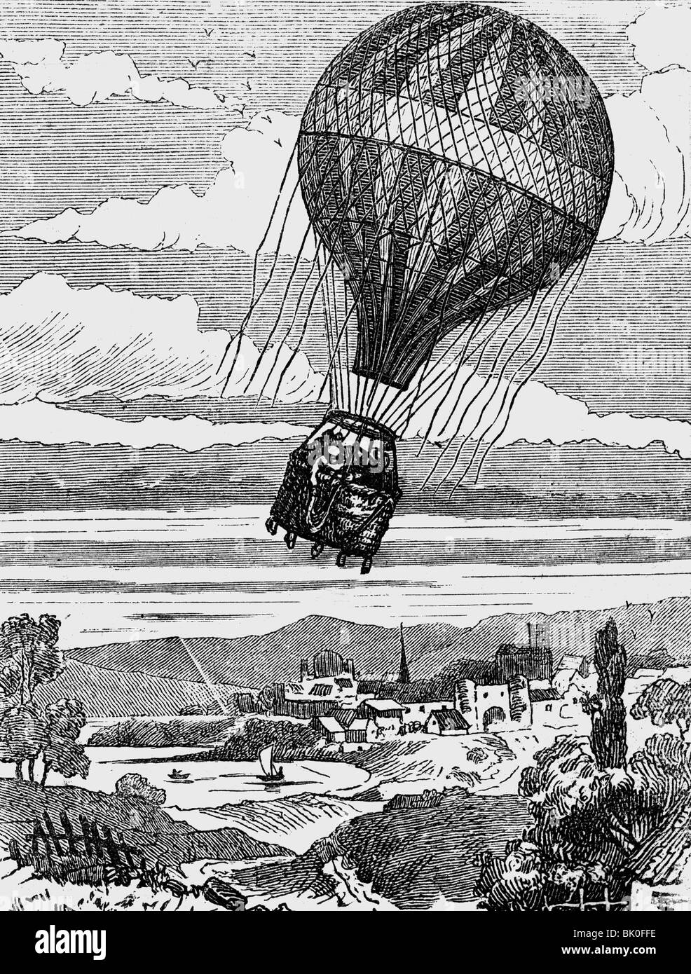 Historical balloons Black and White Stock Photos & Images - Alamy