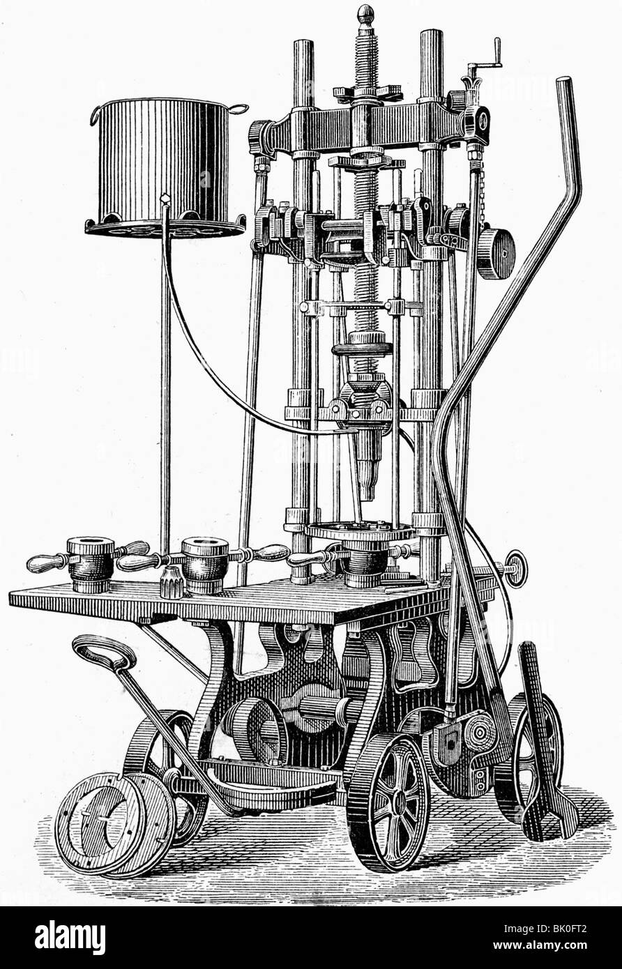 industry, glass, rapid press of Widner und Co., Meuselwitz, wood ...