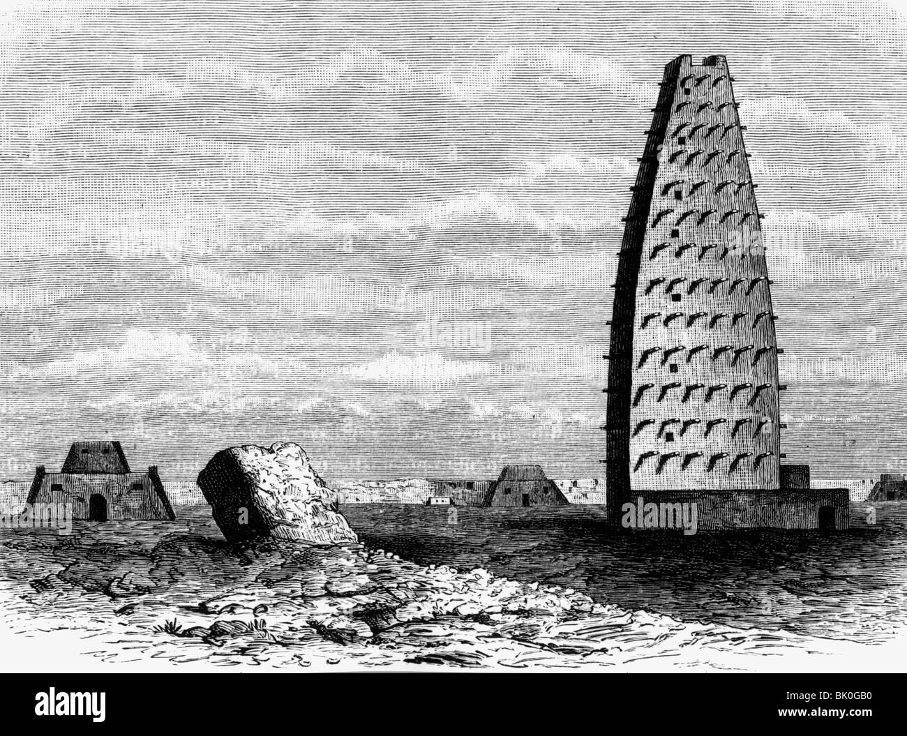 Agadez niger architecture mosque Black and White Stock Photos & Images ...