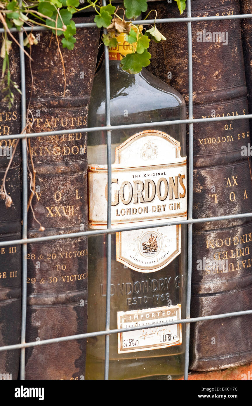 Old Gordons Gin Bottle Stock Photo - Alamy