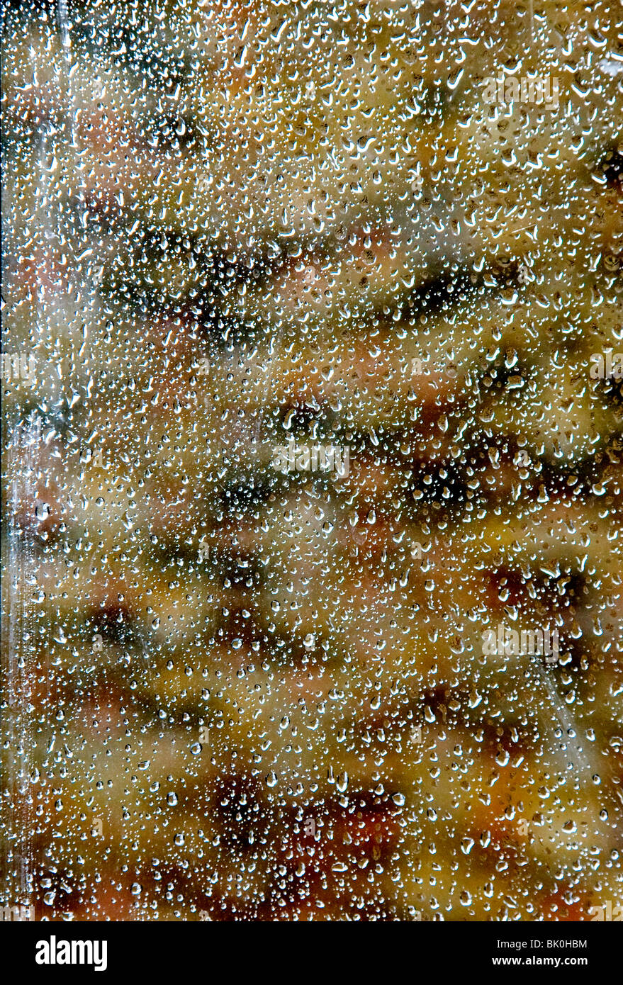 Rain on window, London Stock Photo - Alamy