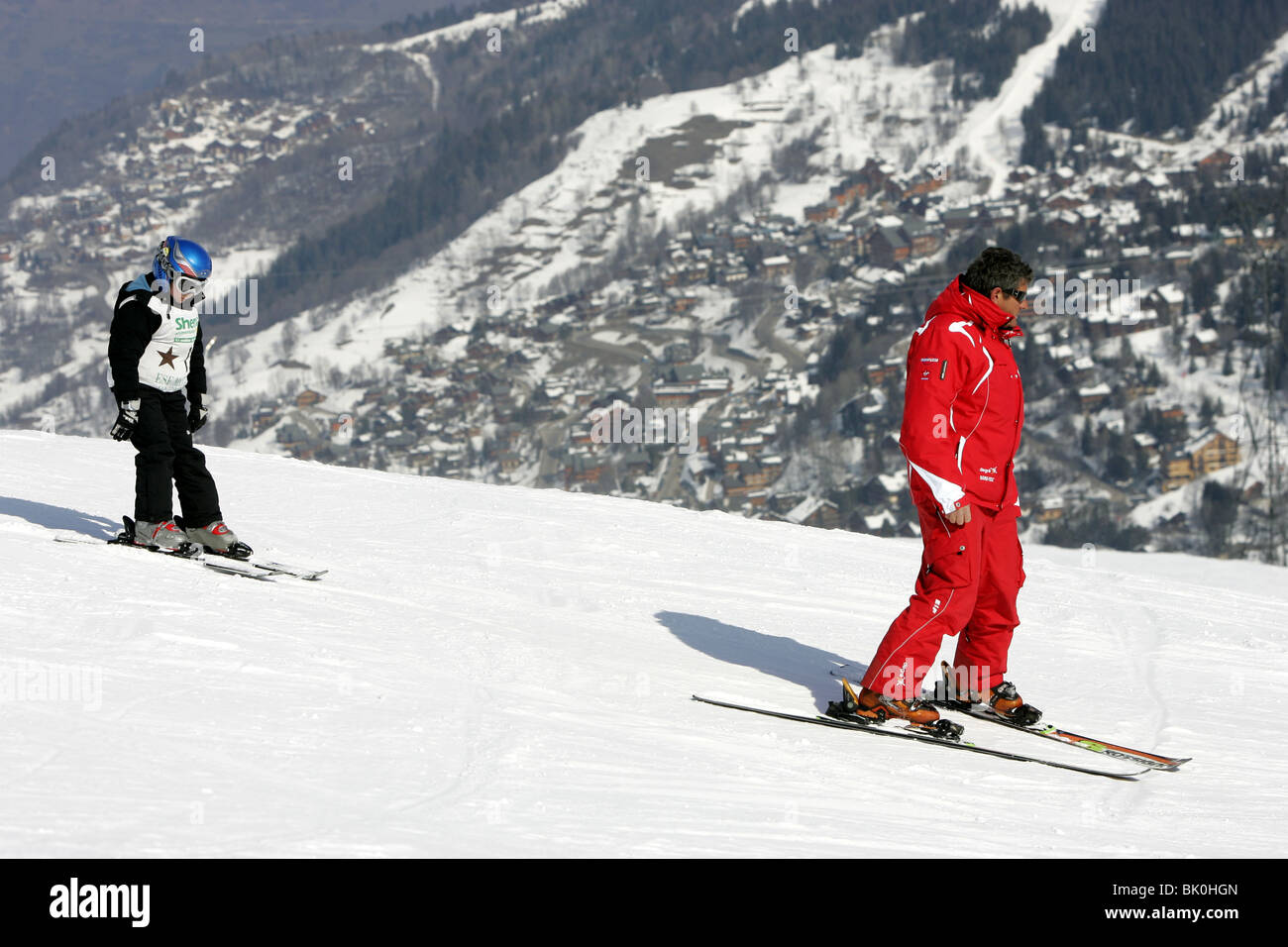 MERIBEL AND Courchevel SKI AREA OF THE THREE VALLEYS IN FRANCE Stock ...