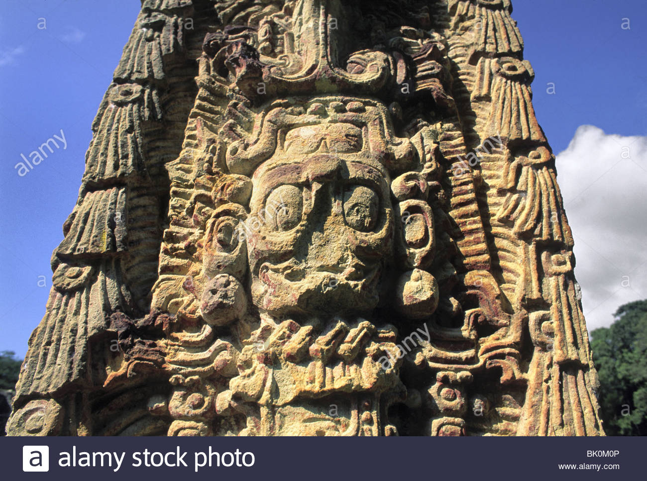 Copan Honduras Stone Carved Stela Stock Photos & Copan Honduras Stone ...