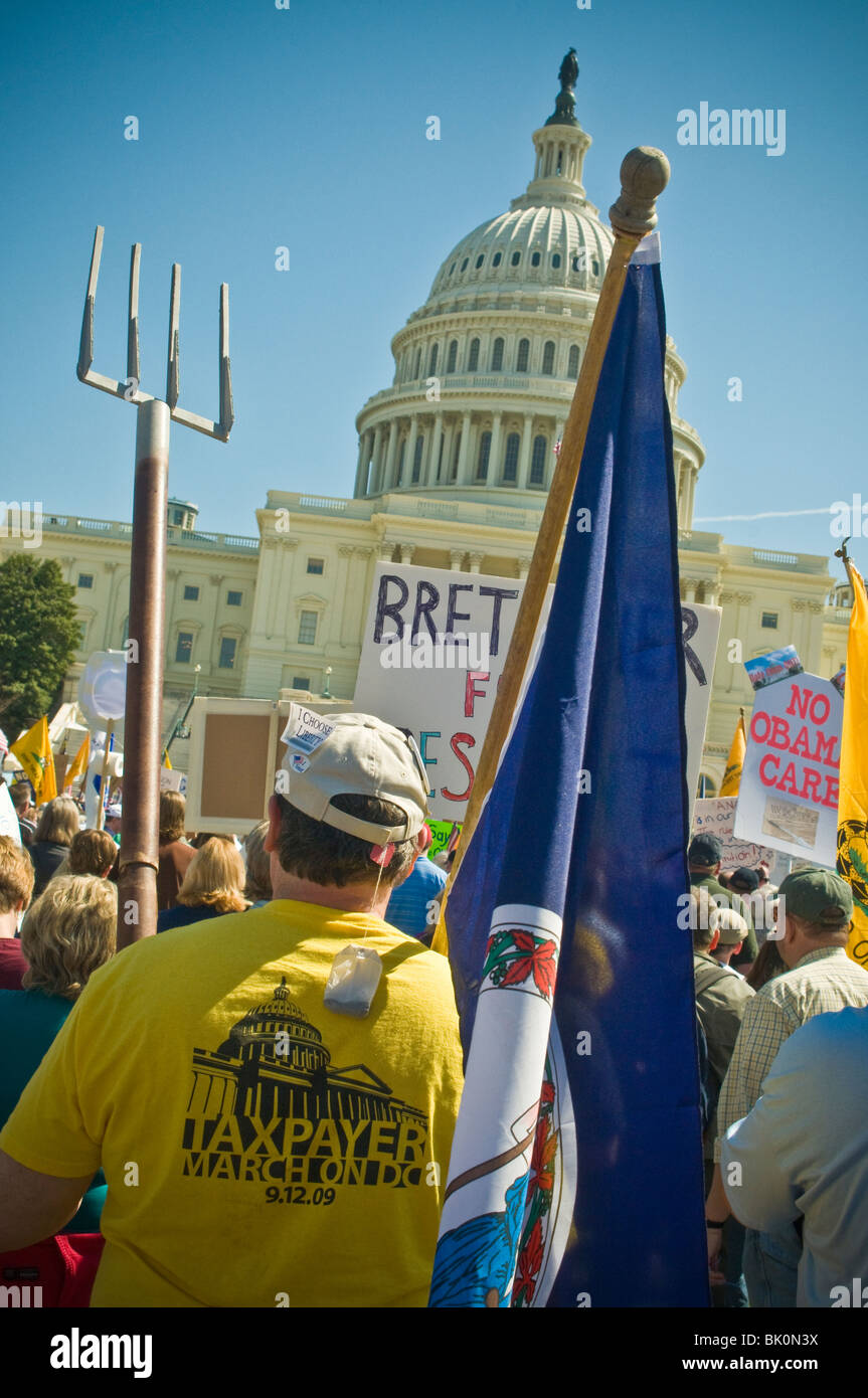 Tea party protesters demonstration, Washington, DC, USA Capitol Dome ...