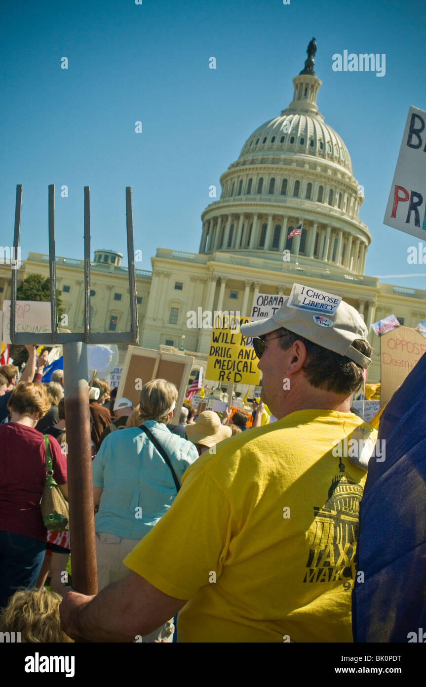 Tea party protesters demonstration, Washington, DC, USA Capitol Dome ...