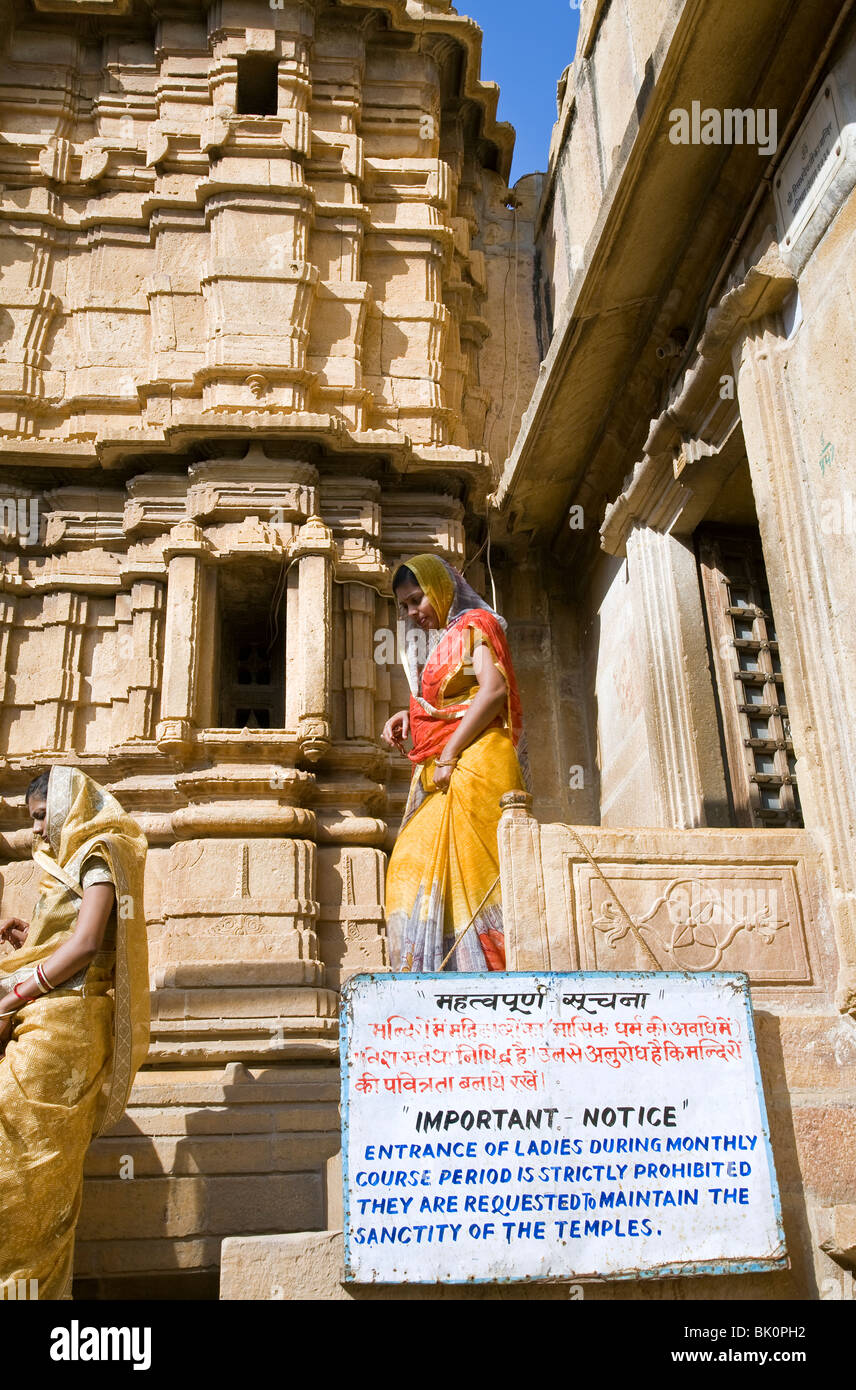 Sign prohibiting the entrance to a Jain Temple for menstruating women ...