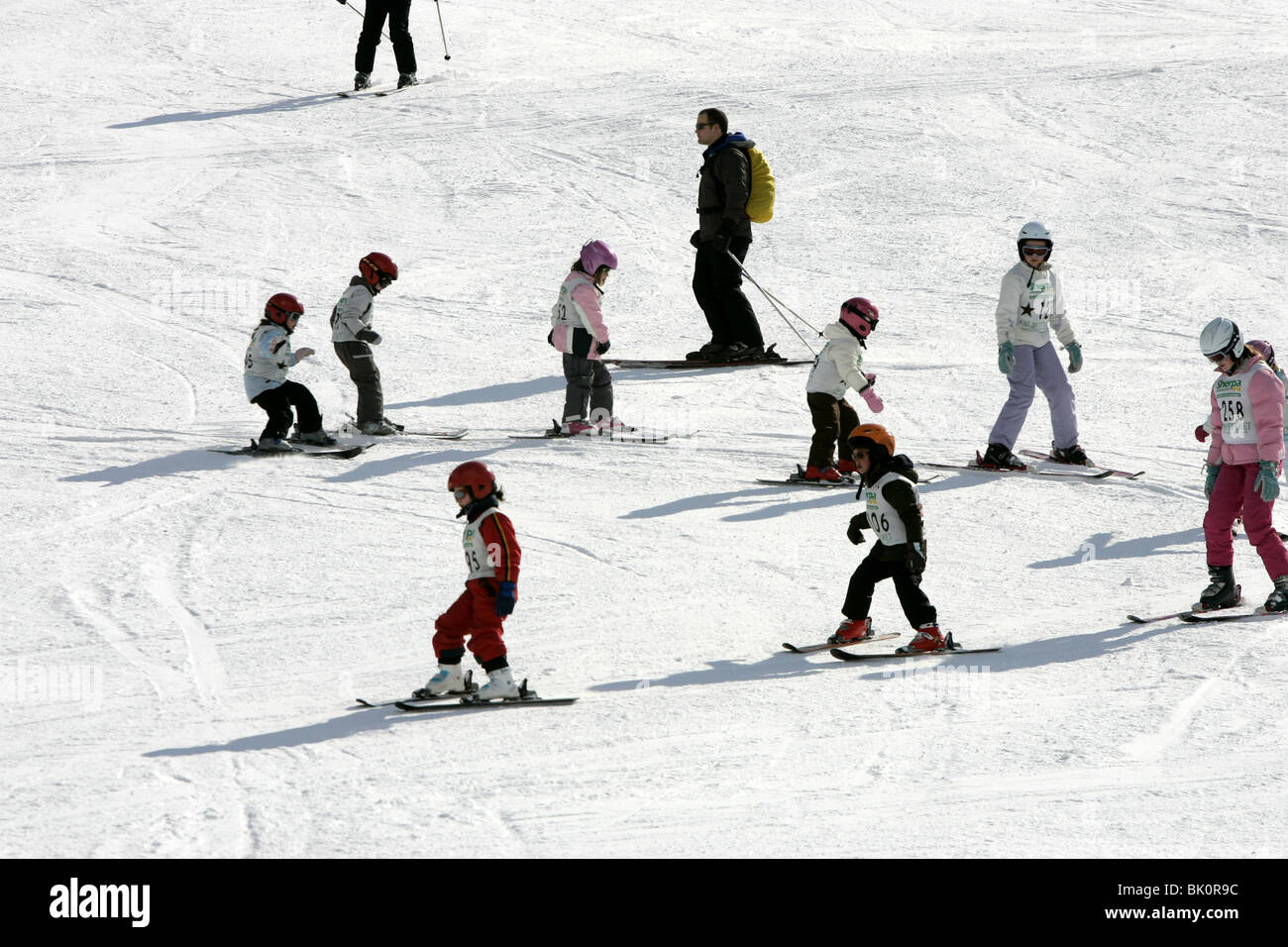 MERIBEL AND Courchevel SKI AREA OF THE THREE VALLEYS IN FRANCE Stock ...