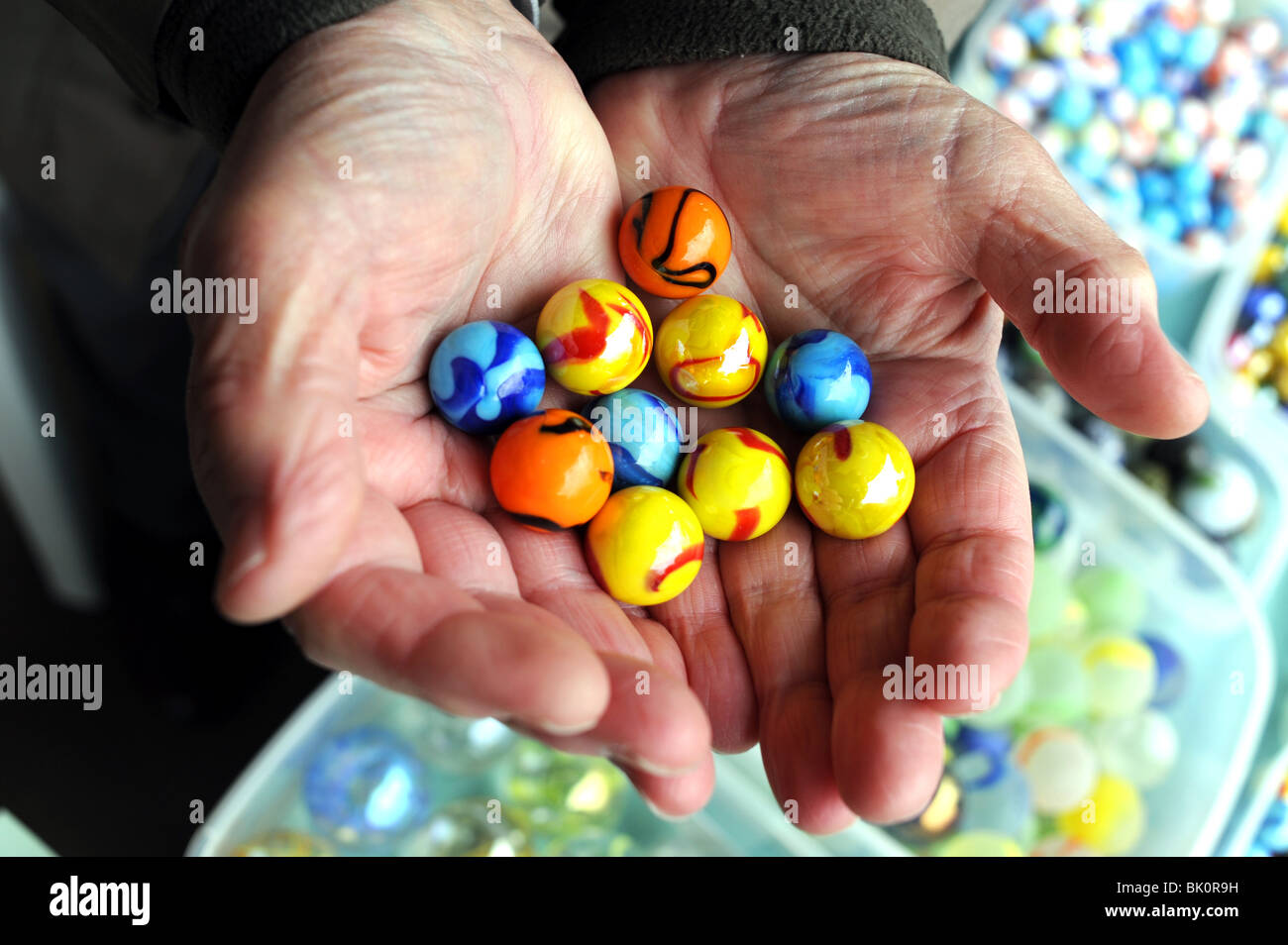 Competitors at the British and World Marbles Championships held at The ...