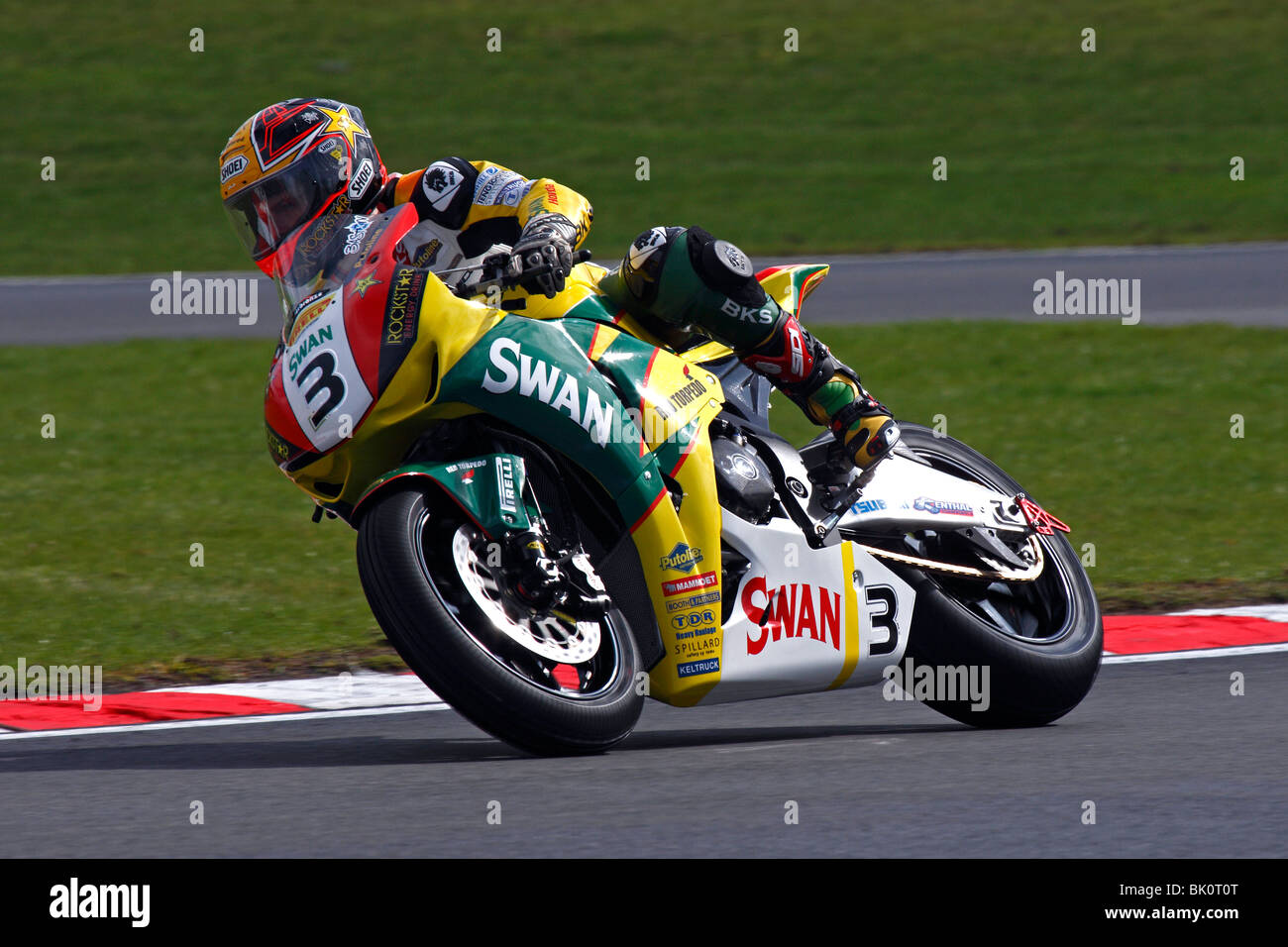 Stuart Easton riding a Swan Honda at the first BSB British Superbike ...