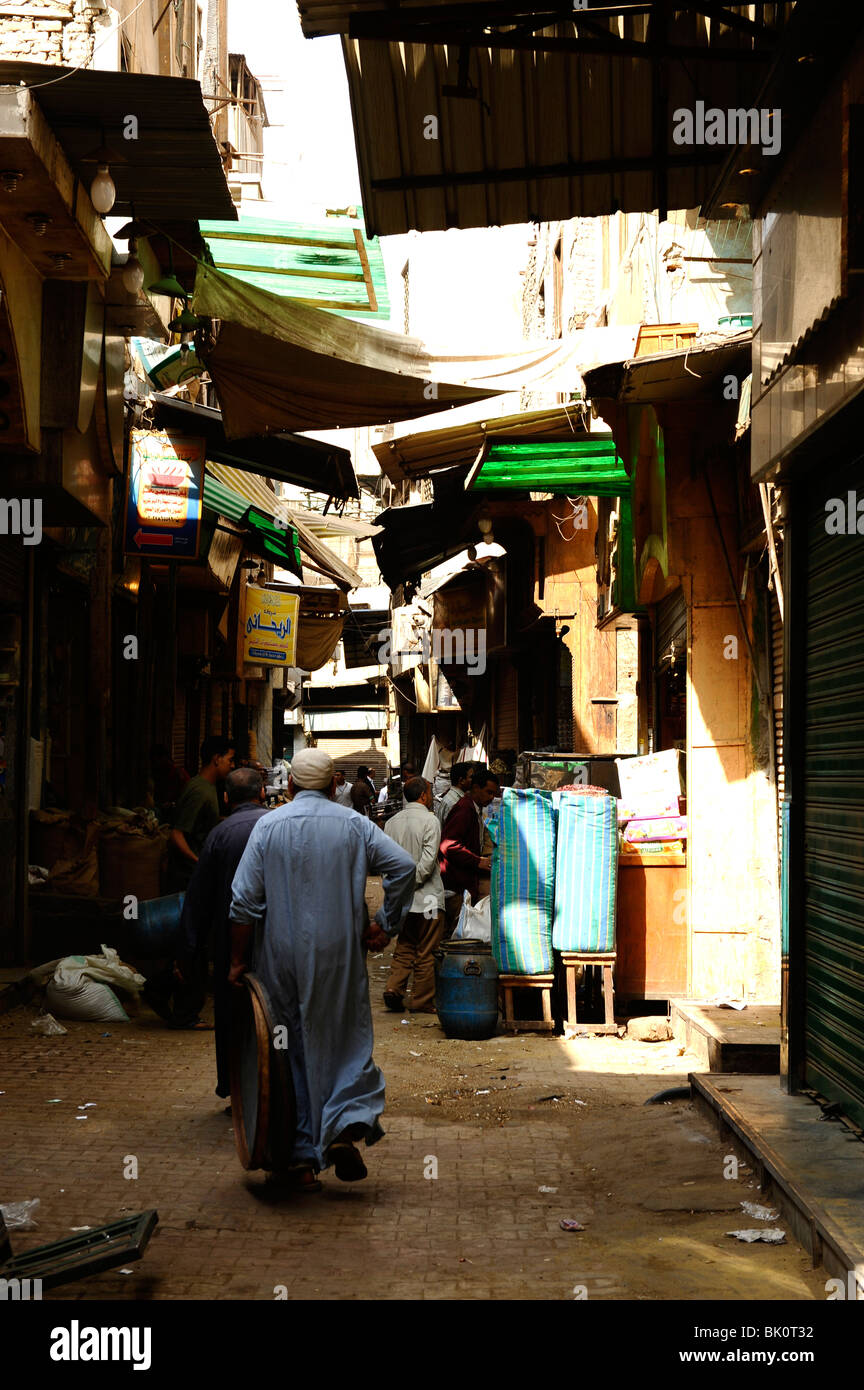 people in sharia al-muizz, al-ghuriyya, street scene, islamic cairo ...