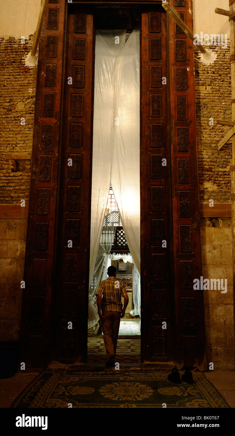 double doors leading to the praying alter , convent of saint george ...