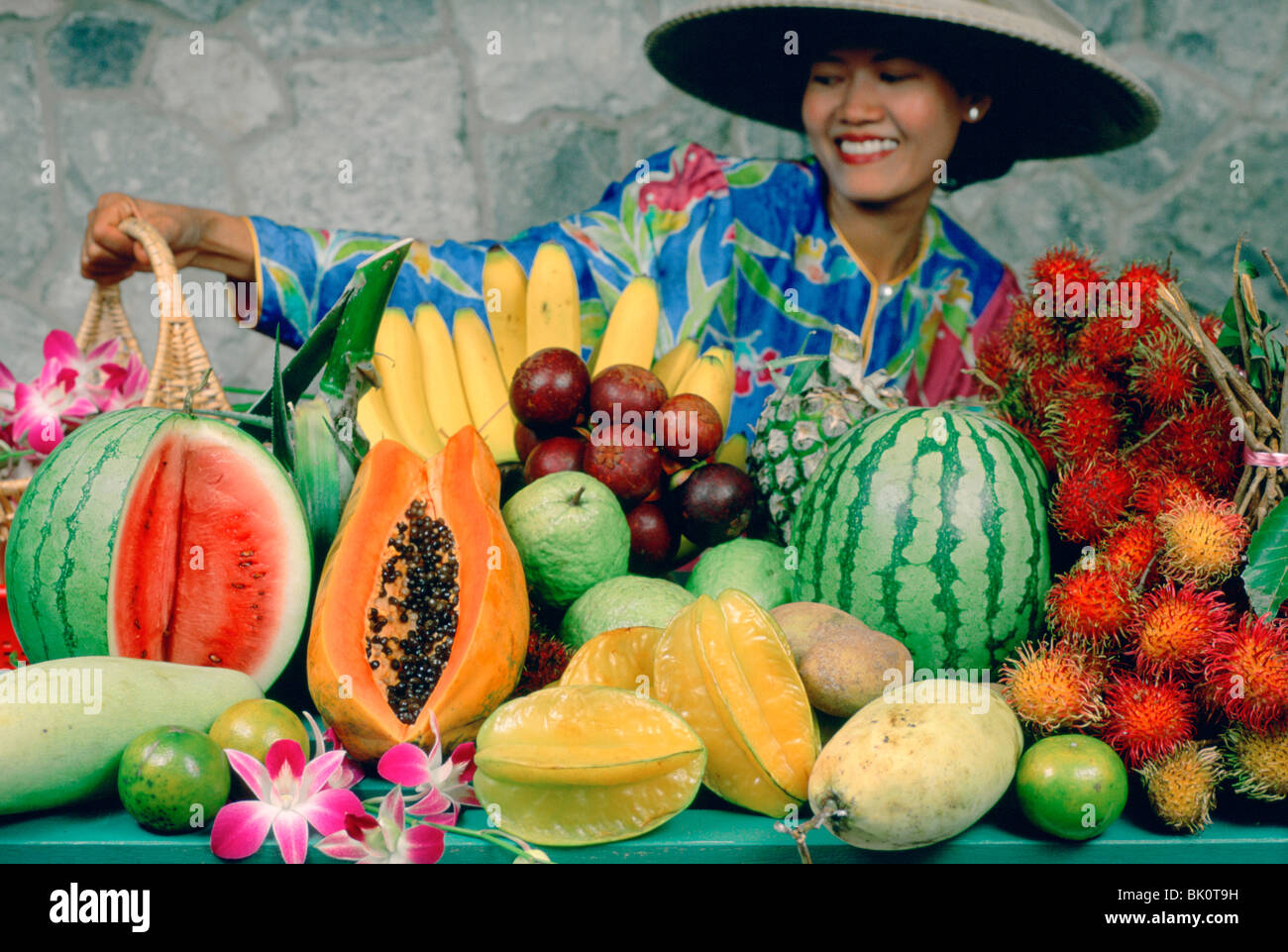Tropical fruits, Malaysia Stock Photo - Alamy