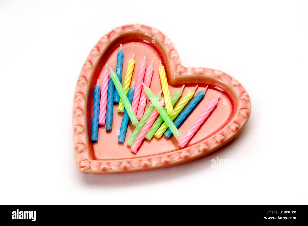 Pink candles isolated on Cut Out Stock Images & Pictures - Alamy