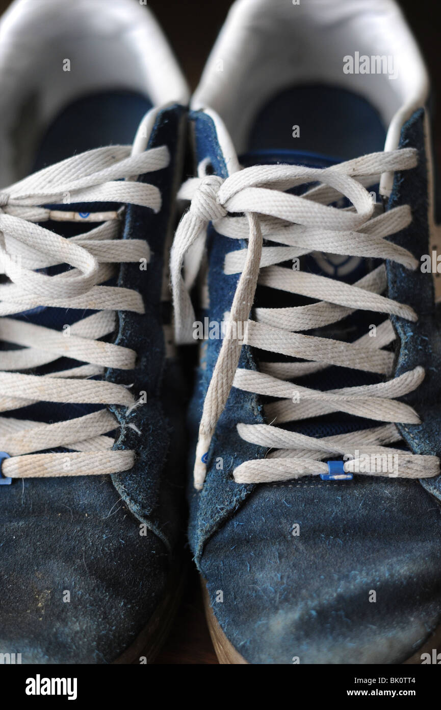 Well worn blue shoes hi-res stock photography and images - Alamy