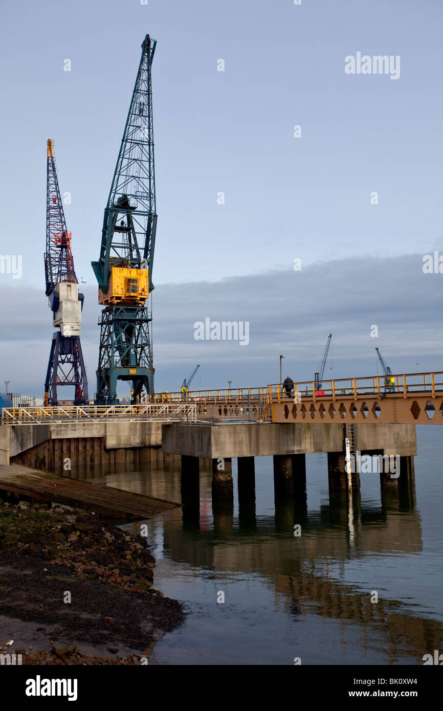The deepwater berth at the docks in Hartlepool on the headland showing ...