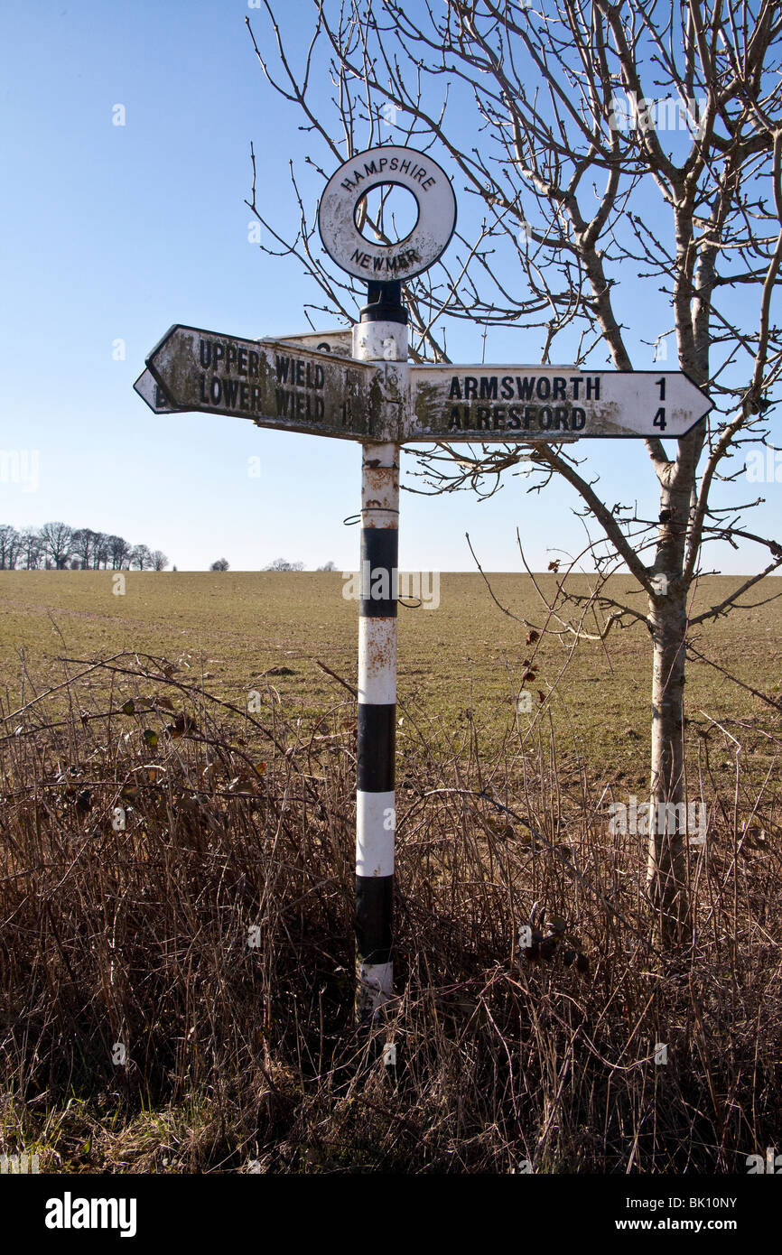 Traditional Rural English Road Sign High Resolution Stock Photography ...