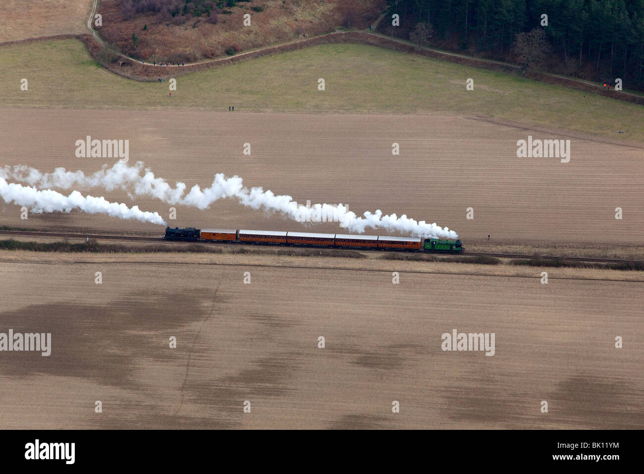 Oliver Cromwell Steam Engine running on the Poppy line Norfolk March ...
