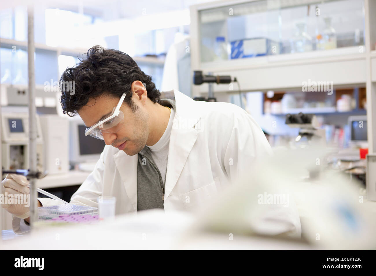 Middle Eastern scientist working in laboratory Stock Photo - Alamy