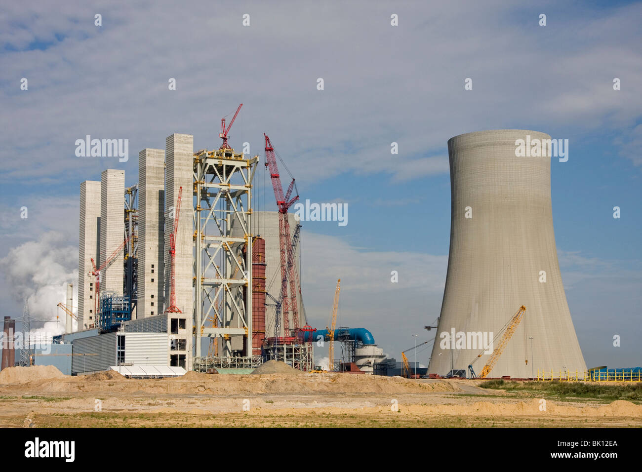 Construction site of a power plant Stock Photo - Alamy