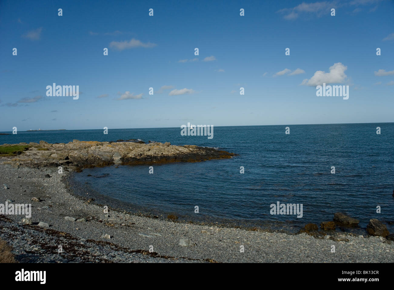 Skerries Lighthouse from Wylfa Head from the Anglesey coastal path ...