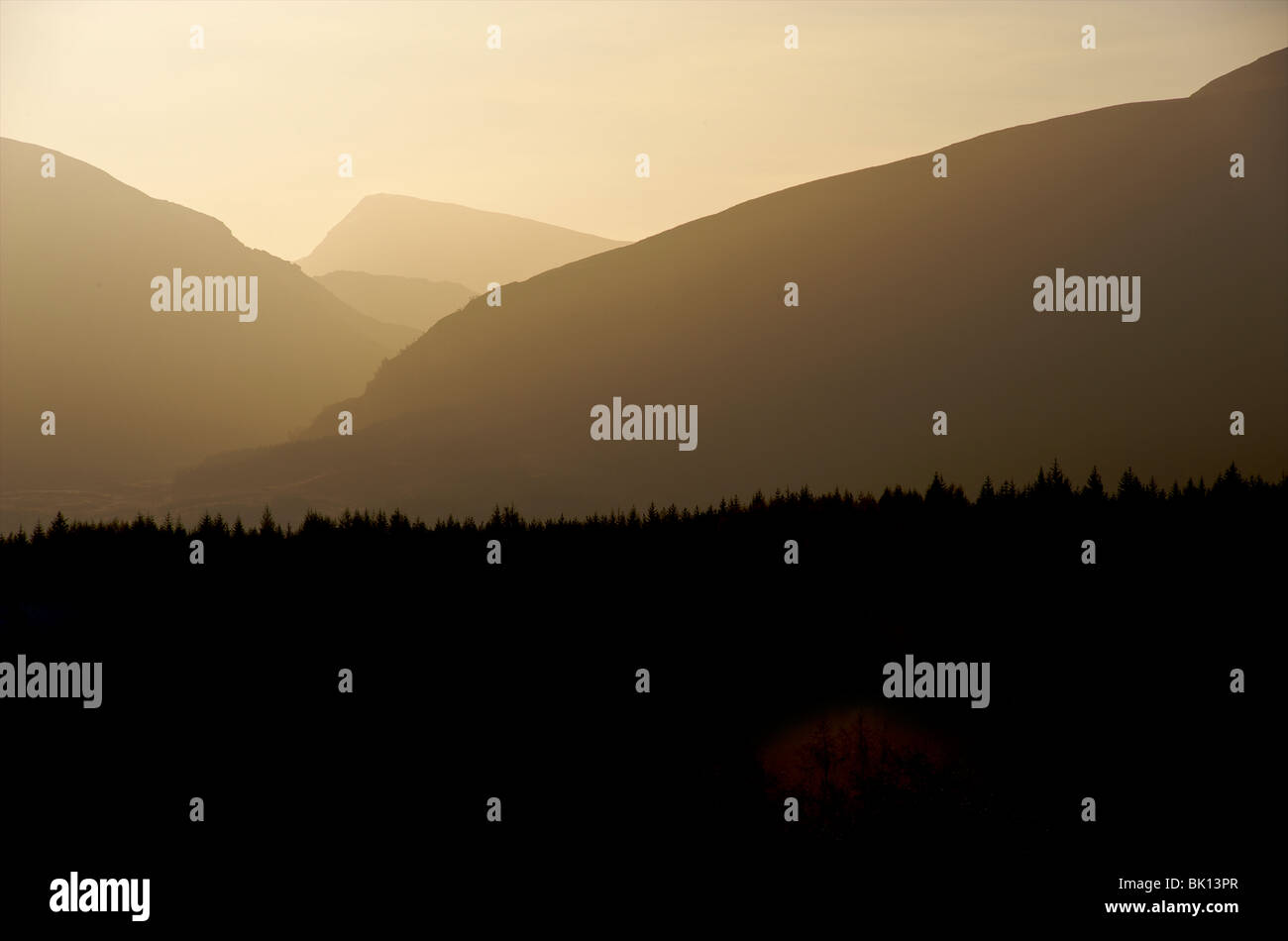 Scotland, sun rising over the Ben Nevis Stock Photo - Alamy