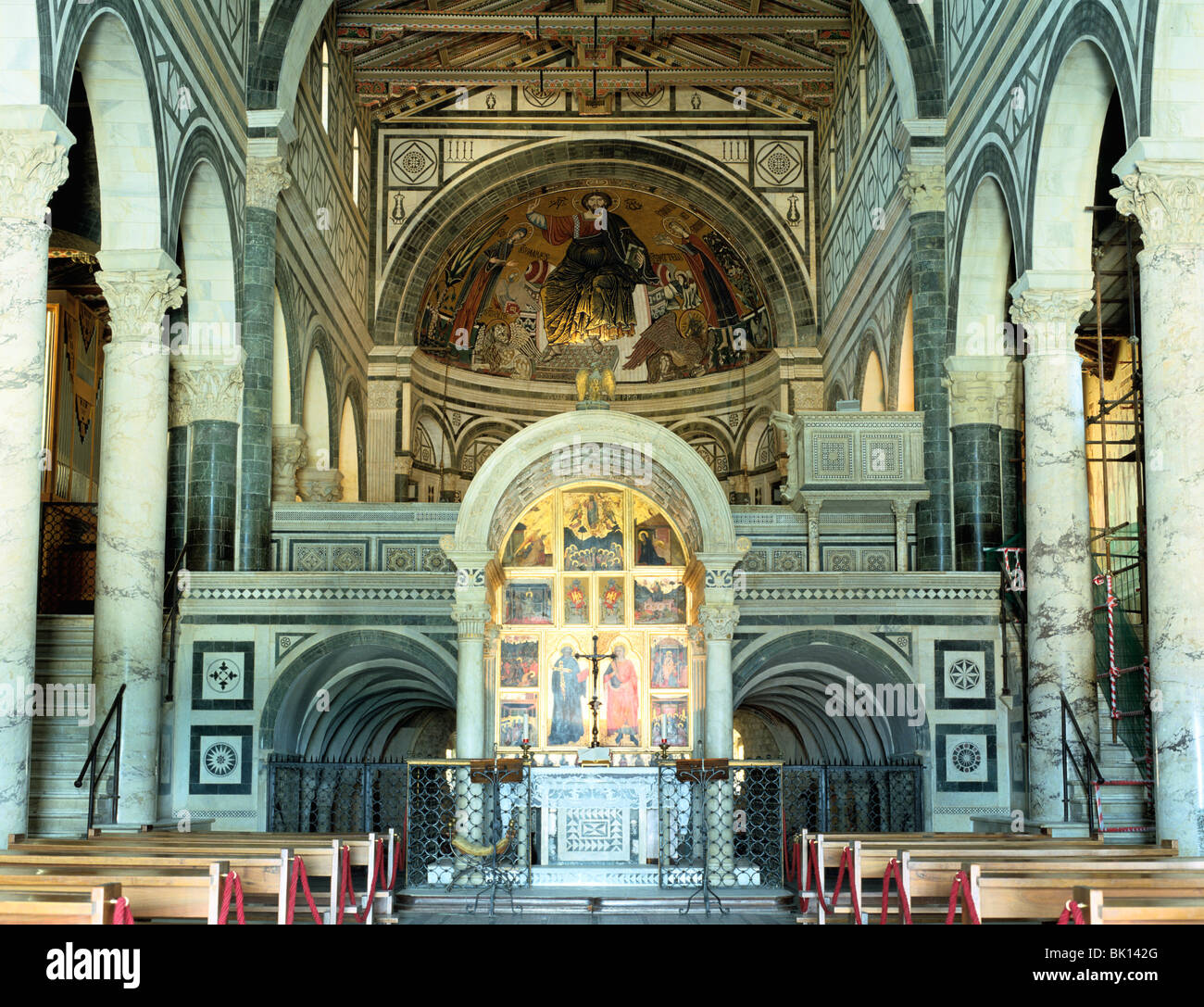 Interior of the Basilica of San Miniato al Monte, Florence, Italy Stock ...