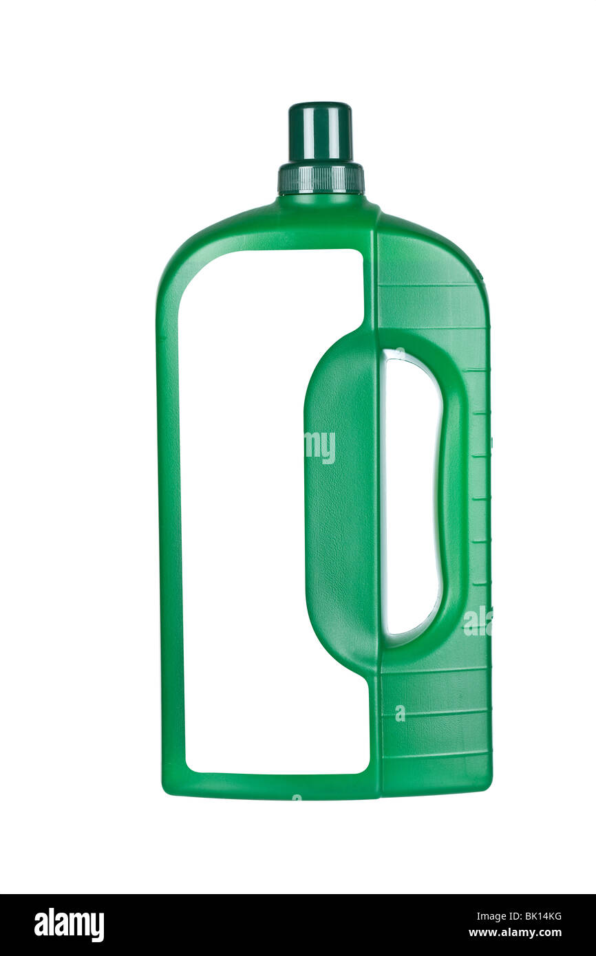 Bottle of laundry detergent or fabric softener with blank label ...