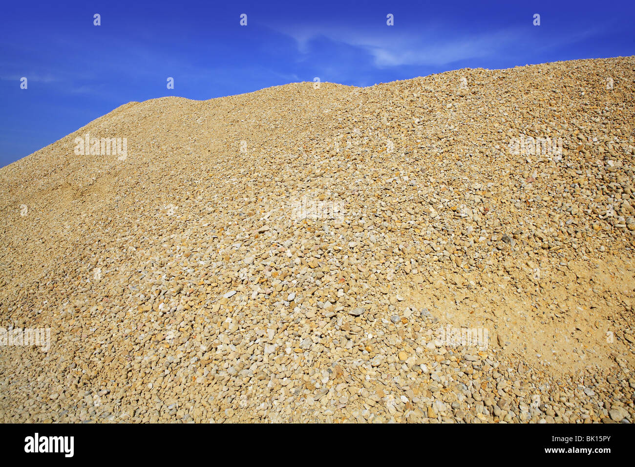 yellow gravel sand quarry mountain for construction concrete Stock ...
